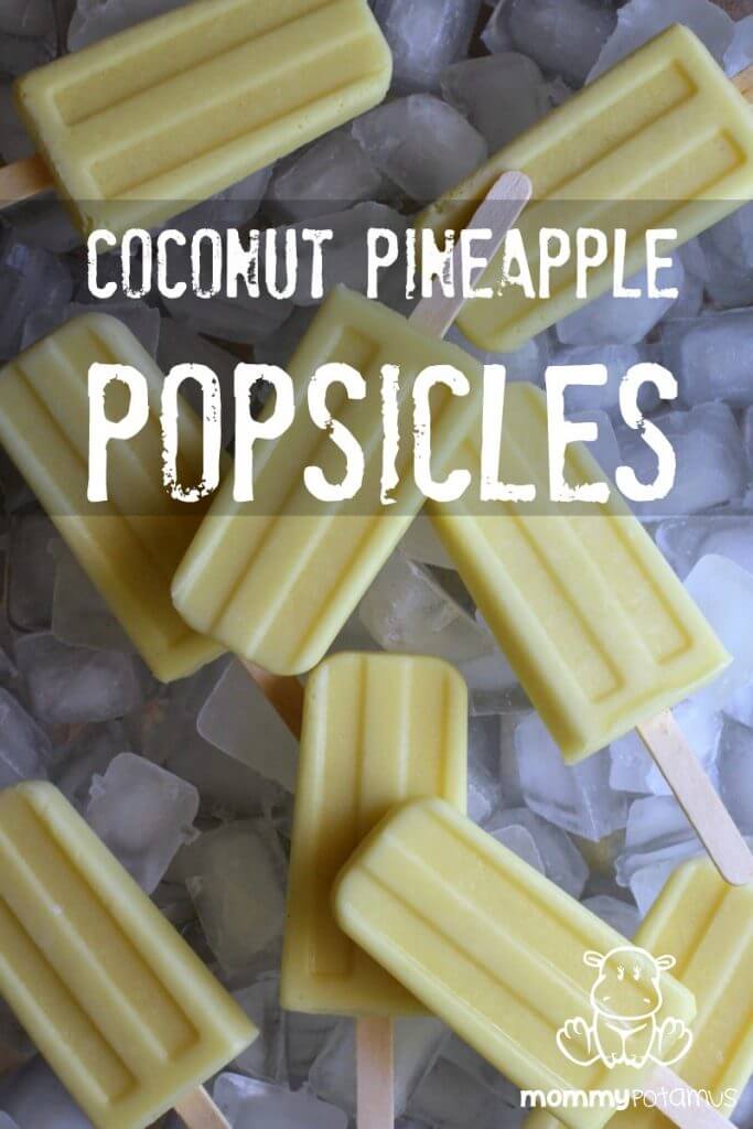 Homemade Pineapple Popsicles
