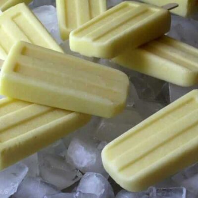 Homemade Pineapple Popsicles